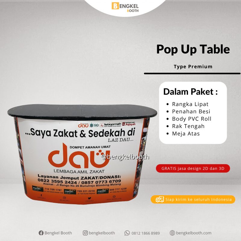 Pop Up Table Premium - 0812 1866 8989